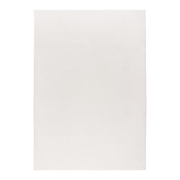 Kayoom Teppich &raquo;Earthquake 225&laquo; rechteckig 14 mm H&ouml;he auch als L&auml;ufer, dichter uni Kurzflor, Wohnzimmer wei&szlig; Polyester B : 80cm 1 Stk., 14mm, L: 280cm