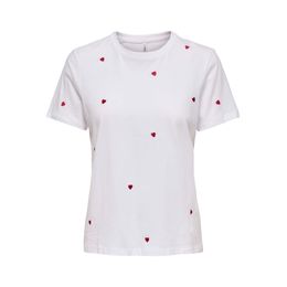 Only Shirt 'ONLKetty' female size XL Cherry red / White