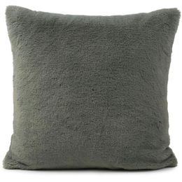 G&ouml;zze Dekokissen &raquo;Uni Flauschkissen LaPit&laquo; grau Polyester B/L: 60cm x 60cm, 1 Stk.