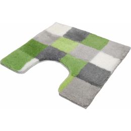 Kleine Wolke Badematte &raquo;Caro, Badvorleger, Badezimmer Teppich&laquo; H&ouml;he 25 mm rutschhemmend beschichtet fu&szlig;bodenheizungsgeeignet Badteppich, modernes Karo-Muster, 