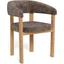 ACTONA GROUP Esszimmerstuhl &raquo;Polsterstuhl&laquo; () 2 Stk.Esszimmerstuhl, Beine aus massiver Eicher, lackiert braun Massivholz B/H/T: 60cm x 78cm x 54cm, 2 