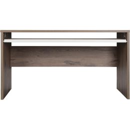 VOGL M&ouml;belfabrik Schreibtisch &raquo;Barrie mit 2-farbigem Tastaturauszug&laquo; in 2 Breiten, 2,5 cm Tischplattenst&auml;rke, Made in Germany braun B/H/T: 137cm x 