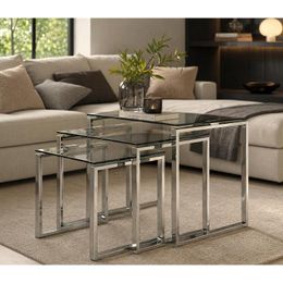 ACTONA GROUP Beistelltisch &raquo;Katrine 3er Set, moderne Glas Satztische, zeitloses Design&laquo; Set, Couchtisch, Sofatisch, OTTOs Choice, OTTOs Choice, 