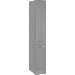 KOCHSTATION Apothekerschrank &raquo;KS-Kehl&laquo; Breite 30 cm grau MDF grafit, B/H/T: 30cm x 200cm x 60cm, T&uuml;ren: 2 Stk.