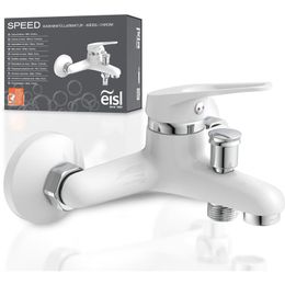 EISL&reg; Wannenarmatur &raquo;SPEED&laquo; Mischbatterie Badewanne, Wasserhahn Bad, Wannenarmatur in Wei&szlig;/Chrom wei&szlig; B/H/T: 17,8cm x 10,8cm Wannenarmatur