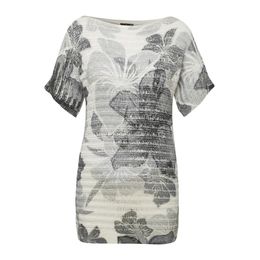 GOLDNER Pullover Damen Gr&ouml;&szlig;e S grau / wei&szlig;