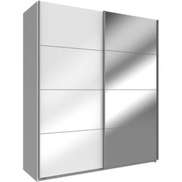 wimex Schwebet&uuml;renschrank &raquo;Easy&laquo; mit Glas und Spiegel wei&szlig; B/H/T: 135cm x 210cm x 65cm, T&uuml;ren: 2 Stk.