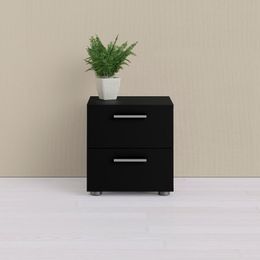 Home Affaire Nachtkommode &raquo;Pepe, Nachttisch, Nachtschrank, Beistelltisch,&laquo; mit 2 Schubl&auml;den, Breite 40, H&ouml;he 42 cm schwarz Holzwerkstoff B/H/T: 40cm x