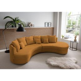 Home Affaire Ecksofa &raquo;Lazio modern und bequem, schmale Armlehnen, tolle Detailverarbeitung&laquo; zwei verschiedene Fu&szlig;farben w&auml;hlbar gold 93% Polyester, 7%