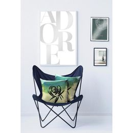 Apelt Dekokissen &raquo;Gaby&laquo; gr&uuml;n Polyester B/L: 46cm x 46cm, 1 Stk.