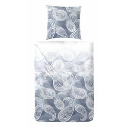 Primera Bettw&auml;sche &raquo;Mai&laquo; 2 Stk. im tollen Design blau Mako-Satin, Obermaterial: 100% Baumwolle B/L: 155cm x 220cm, 1 Stk., 1 Stk., Mako-Satin, B/L: 80cm x 