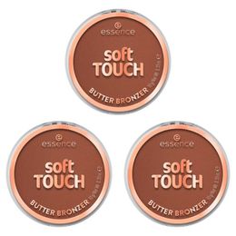 Essence Damen Bronzer &raquo;SOFT TOUCH BUTTER BRONZER&laquo; 3-tlg., mittlere Deckkraft, br&auml;unend, mattierend, alle Hauttypen braun 30 g