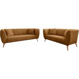 Home Affaire Polstergarnitur &raquo;Lazio modern und bequem, schmale Armlehnen, tolle Detailverarbeitung&laquo; Set, 3-Sitzer und 2-Sitzer, 2 Stk. tlg. auch als 