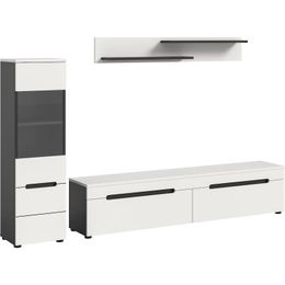 Home Affaire Wohnwand &raquo;REHAT, TOPSELLER!, 3-teilig, wahlweise stehend und h&auml;ngend montierbar&laquo; Set bestehend aus: Vitrine, Lowboard und Wandboard, 2 