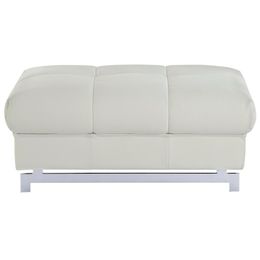 COTTA Hocker &raquo;Chef&laquo; Hocker mit eleganter Steppung, Bodenfreiheit 12,5 cm wei&szlig; 100% Echtleder;Softlux -Kunstleder;NaturLeder (echtes Rindsleder);Luxus-