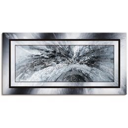 Artland Wandbild &raquo;Schwarz - wei&szlig; abstrakt 1&laquo; Muster 1 Stk. tlg. als Alubild, Leinwandbild in verschied. Gr&ouml;&szlig;en schwarz B/H/T: 150cm x 75cm, Leinwandbild 