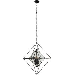 Searchlight H&auml;ngeleuchte &raquo;H&auml;ngeleuchte Diamond, 3-flammig&laquo; E14 1 Stk. Minimalistisches Ambiente schwarz 3, H: 58cm, 1 Stk.