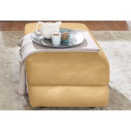 Calia italia Hocker &raquo;Gaia, in edlem Design und mit erstklassigem Sitzkomfort&laquo; aus pflegeleichtem Luxus-Microfaser Ginevra Hydro Care gelb Luxus-