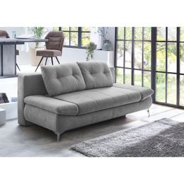 Jockenh&ouml;fer Schlafsofa &raquo;Mats, B: 200 cm, Liegefl. 160x200 cm&laquo; mit Schlaffunktion, Bettkasten & Armteilverstellung grau Microfaser (92% Polyester, 8% Nylon) B/H/T: