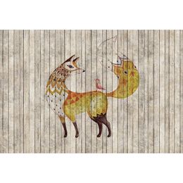 Livingwalls living walls Fototapete &raquo;Walls by Patel Fairy Tale 2&laquo; glatt Vlies, Wand, Schr&auml;ge beige Vlies B/L: 4m x 2,7m