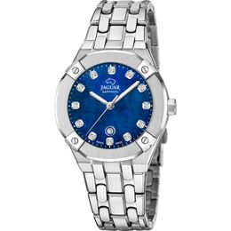 Jaguar Damen Quarzuhr &raquo;Diplomatic&laquo; Armbanduhr, Damenuhr, Swiss Made, Edelstahlarmband, analog, Tag Einheitsgr&ouml;&szlig;e