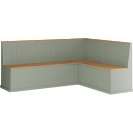 OTTO home Eckbank &raquo;Sara&laquo; aus massivem Kiefernholz, Paneel R&uuml;ckenlehne, zwei Breiten gr&uuml;n FSC -zertifiziertes Massivholz B/H/T: 200cm x 90cm x 53cm