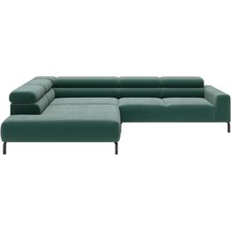 Home Affaire Ecksofa &raquo;Antonelli, L-Form, incl. Kopfteilverstellung, Breite 312 cm&laquo; wahlweise elektrische Sitztiefenverstellung gr&uuml;n 95% Polyester, 5% 