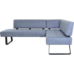 K+w Komfort & Wohnen K+W Komfort & Wohnen Eckbank &raquo;Spider II&laquo; Sitzsteppung, bequem durch Sandwichbauweise, 2 Stellma&szlig;e blau B/H/T: 195cm x 88cm x 165cm, Microfaser 1, 