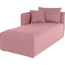 OTTO home Ottomane &raquo;N&ouml;re&laquo; Modul - zum Zusammenstellen; in vielen Bezugsqualit&auml;ten und Farben rosa Samtoptik (100% Polyester);Struktur (100% 