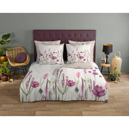 Good Morning Wendebettw&auml;sche &raquo;Hala&laquo; 3 100% Baumwolle, Renforc&eacute;, Rei&szlig;verschluss, Wendeoptik, Blumen Renforc&eacute;, Obermaterial: 100% Baumwolle B/L: 200cm x