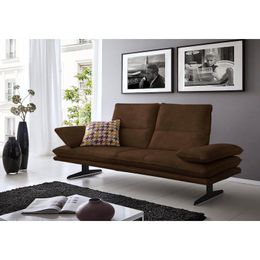 W.Schillig 2-Sitzer &raquo;broadway, Designsofa mit tollem Sitzkomfort, Breite 216cm&laquo; Sitztiefenverstellung, Kopfteil- & Seitenteilverstellung, Breite 216cm