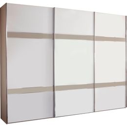 Wiemann Schwebet&uuml;renschrank &raquo;Rialto&laquo; hochwertige Glasfront mit Querriegeln wei&szlig; B/H/T: 295,2cm x 217cm x 67cm, T&uuml;ren: 3 Stk.