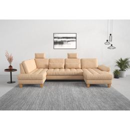 Sit & More sit&more Wohnlandschaft &raquo;Westham U-Form&laquo; wahlweise mit Schlaffunktion, Bettkasten, Sitztiefenverstellung braun 100% Polyester B/H/T: 338cm x 88cm x 