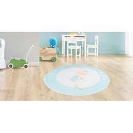 Arte Espina Kinderteppich &raquo;Bambini 100&laquo; rund 5 mm H&ouml;he Fantasievoll bedruckter Kinderteppich, angenehme Haptik gr&uuml;n Polyester &Oslash; 160cm 1 Stk., 5mm, &Oslash; 160cm