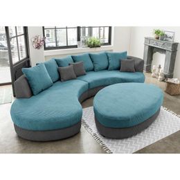 Home Affaire Ecksofa &raquo;Lazio modern und bequem, schmale Armlehnen, tolle Detailverarbeitung&laquo; zwei verschiedene Fu&szlig;farben w&auml;hlbar grau 93% Polyester, 7%