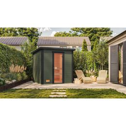 Weka Saunahaus &raquo;Kaapi 3&laquo; Blockbohlen aus Fichtenholz Saunaofen, externe Steuerung, 9 kW