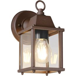 Trio Leuchten Au&szlig;en-Wandleuchte &raquo;MIRANDE, Hauswand Leuchte Laterne mit Glasschirm, exkl 1x E27 max 40W&laquo; E27 1 Stk. warmwei&szlig; - kaltwei&szlig; IP23, Outdoor 