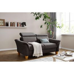 OTTO home 2,5-Sitzer &raquo;Conville&laquo; inkl. Kopfteilverstellung grau 100% Polyester B/H/T: 181cm x 84cm x 93cm, Luxus-Microfaser Euphoria, 