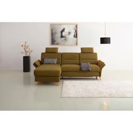 OTTO home Ecksofa &raquo;Westerland L-Form&laquo; Federkern-Polsterung, wahlweise mit Schlaffunktion, Bettkasten gr&uuml;n 98% Polyester 2% Polyamid B/H/T: 252cm x 