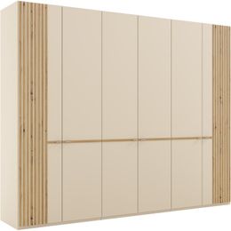 Musterring Kleiderschrank &raquo;Isabelle&laquo; Lamellen in Eiche, Griffe in silber, verschiedene Gr&ouml;&szlig;en und Farben beige Hartfaserplatte, Holzwerkstoff Champagner-Dekor, B