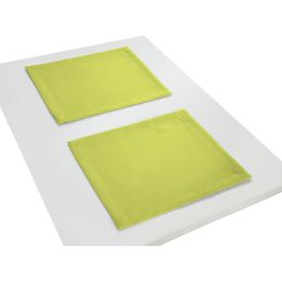 WIRTH Platzset &raquo;Neufahrn&laquo; gr&uuml;n Obermaterial: 60% Polyester, 40% Polyacryl B/L: 40cm x 35cm, 2 Stk., Polyacryl Polyester, eckig