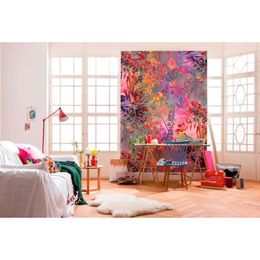 Komar Fototapete &raquo;Wild Garden - Gr&ouml;&szlig;e 184 x 254 cm&laquo; bedruckt glatt Wohnzimmer, Schlafzimmer bunt Papier B/L: 184m x 254m, Rollen: 4