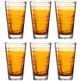 Leonardo Longdrinkglas &raquo;VARIO STRUTTURA&laquo; 280 ml, 6-teilig orange Glas &Oslash; 8cm x 13cm, 280ml, 6 Stk.
