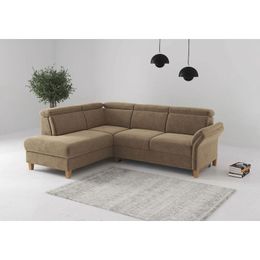 OTTO home Ecksofa &raquo;Glendale, L-Form&laquo; inkl. Kopfteilverstellung, wahlweise mit Vorziehsitz und Bettkasten 100% Polyester B/H/T: 247cm x 84cm x 193cm, 