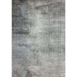 Kayoom Hochflor-Teppich &raquo;Luxe 525&laquo; rechteckig 45 mm H&ouml;he Hochflor, Kaninchenfell Haptik, Schlafzimmer grau Polyester B : 80cm 1 Stk., 45mm, L: 150cm