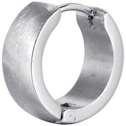 Firetti Damen Single-Creole &raquo;Schmuck Geschenk Edelstahl Ohrschmuck Ohrring Ice Scratch&laquo; silber 16mm, Edelstahl