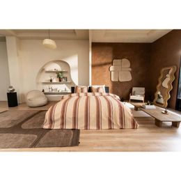 Kayori Bettw&auml;sche &raquo;Agui&laquo; 2 Stk. 100% Tencel beige Lyocell, Obermaterial: 100% Baumwolle B/L: 155cm x 220cm, 1 Stk., 1 Stk., Lyocell, B/L: 80cm x 80cm,