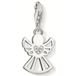 Thomas Sabo Damen Thomas Sabo Charm-Einh&auml;nger &raquo;Engel mit Herz&laquo; Diamantsplitter Einheitsgr&ouml;&szlig;e
