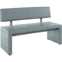 OTTO home Sitzbank &raquo;Charissa&laquo; mit Lehne, Breite 140, 160 oder 180 cm blau Holzwerkstoff, Massivholz B/H/T: 180cm x 90cm x 53cm, Strukturstoff