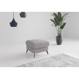 OTTO home Polsterhocker &raquo;Rochelle&laquo; 1 Stk. tlg. moderne 15 cm Metallf&uuml;&szlig;e grau 95% Polyester 5% Polyamid B/H/T: 58cm x 50cm x 58cm, Flachgewebe LINO,mit
